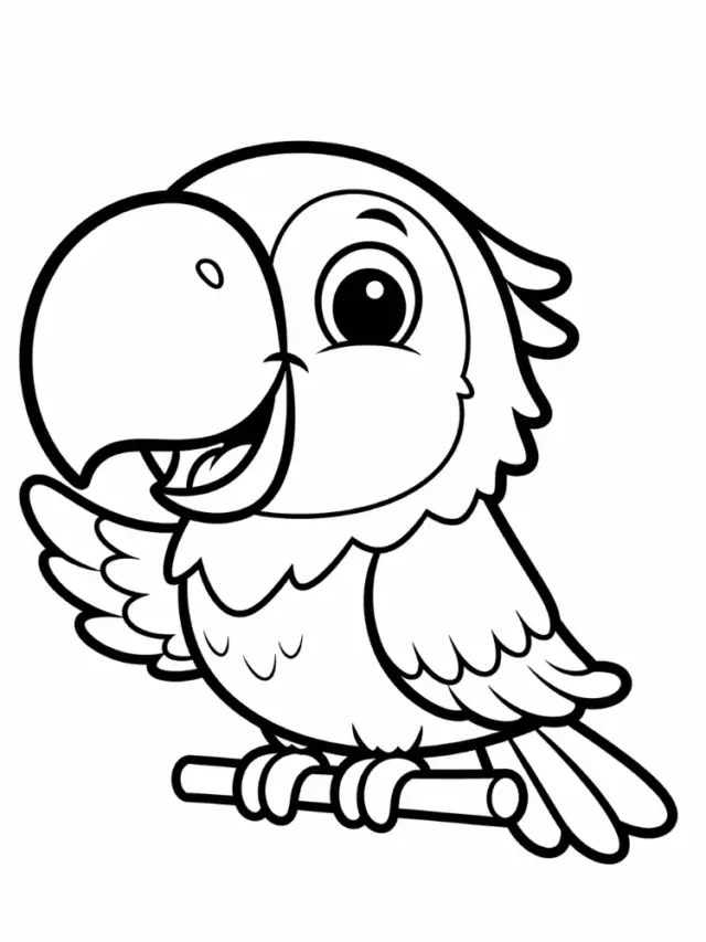 Página para colorir de papagaios 19+ - Diversão para colorir online e ...