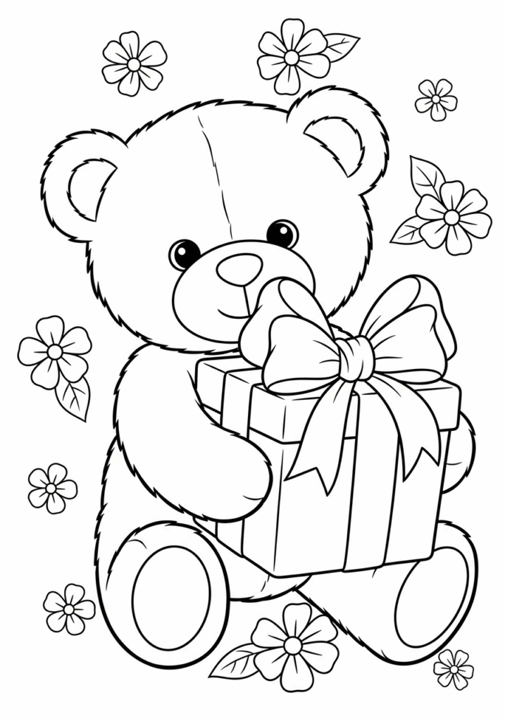 36 Gift coloring pages unique (Free Printables PDF)