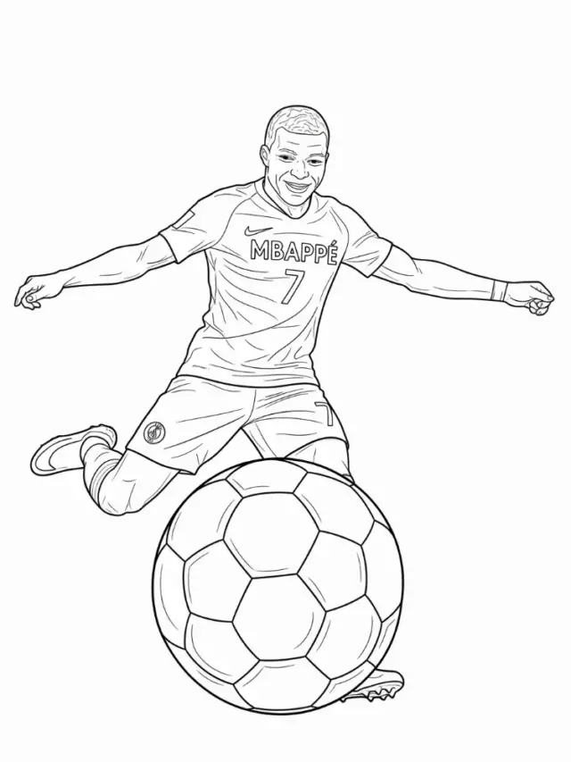 Mbappe coloring pages unique | Free Printables