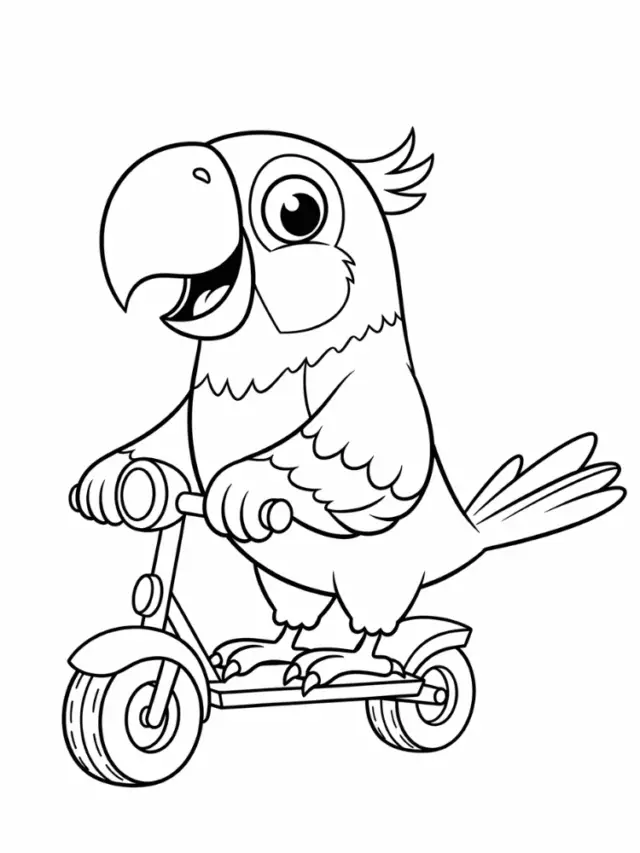 Página para colorir de papagaios 19+ - Diversão para colorir online e ...