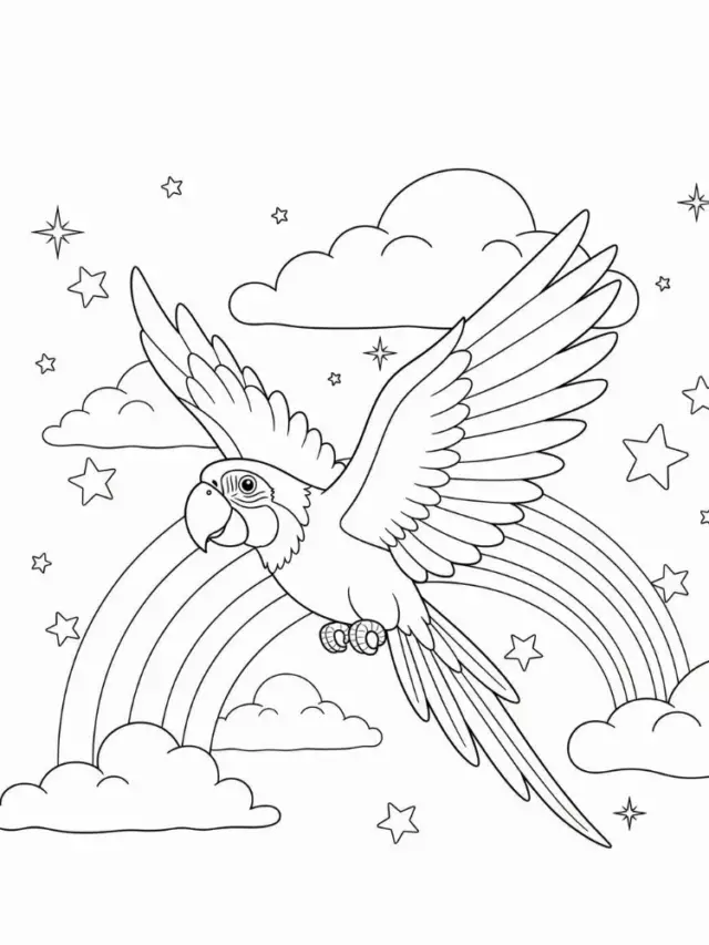 Página para colorir de papagaios 19+ - Diversão para colorir online e ...