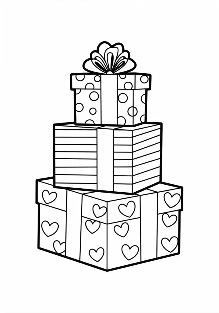 36 Gift coloring pages unique (Free Printables PDF)