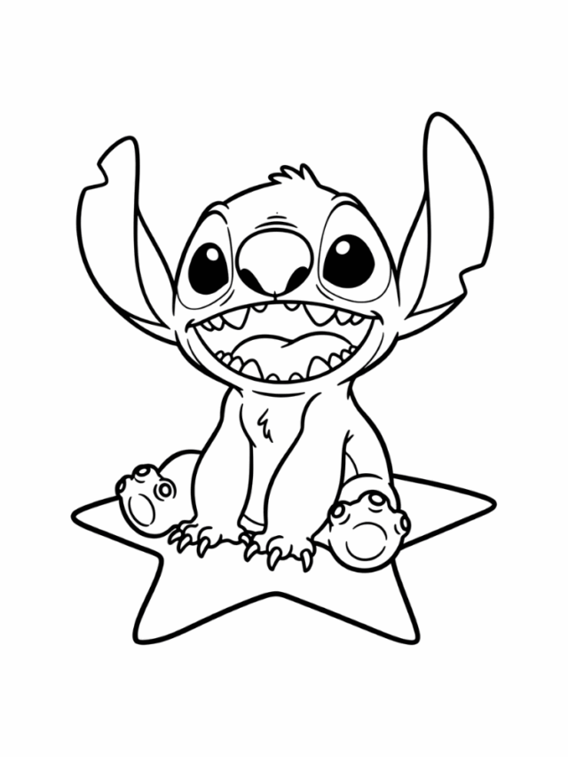 139 Stitch de colorat pentru copii (Desene imprimabile)