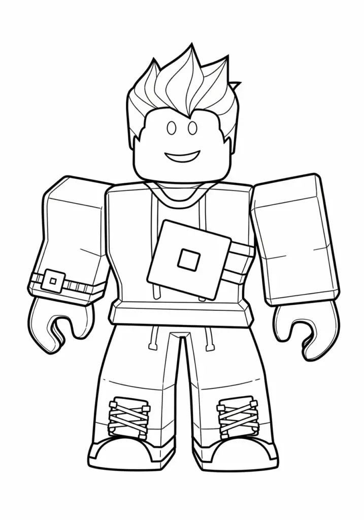 Roblox de colorat pentru copii (Desene imprimabile)