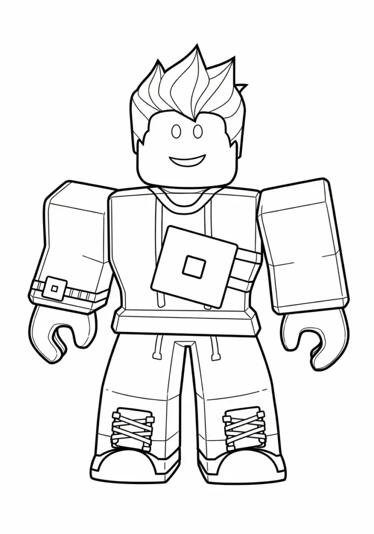 Roblox de colorat pentru copii (Desene imprimabile)