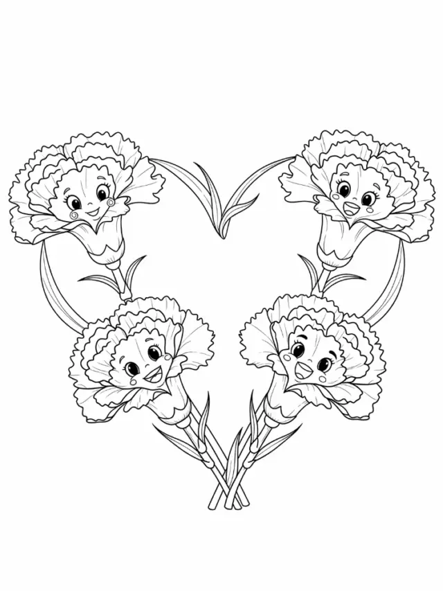 19+ Anjer Kleurplaat - Gratis Vrolijke Bloem Om Te Kleuren