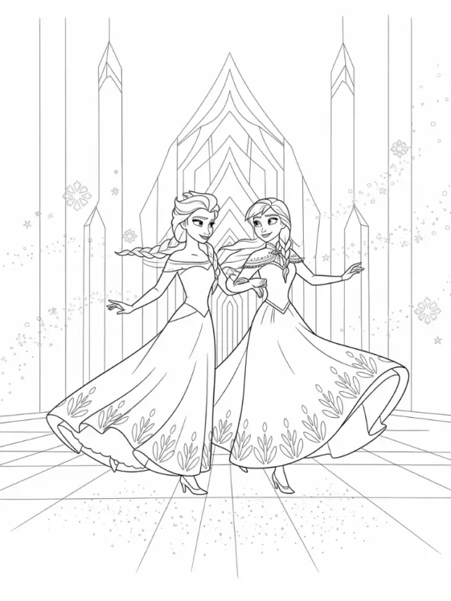 76+ Elsa si Anna de colorat gratuit (Desene imprimabile)