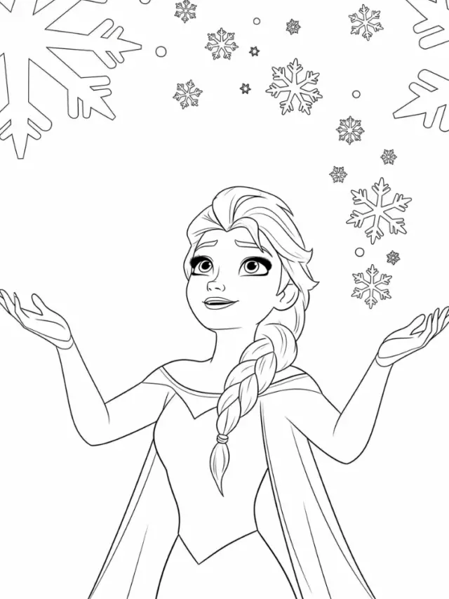 76+ Elsa si Anna de colorat gratuit (Desene imprimabile)