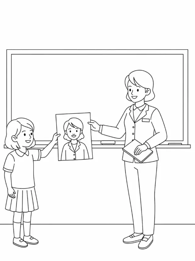 17+ Kleurplaat Juf - Gratis Kindvriendelijke Tekening