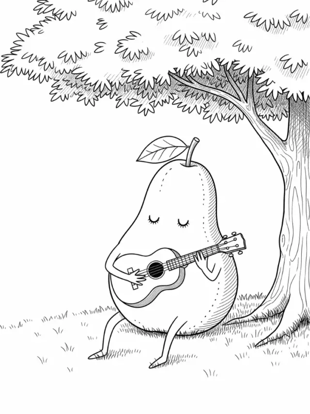 18 Página para colorear Pera - Download Y dibujos para imprimir