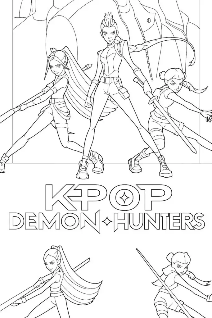 16+ Kpop Demon Hunters målarbilder – Gratis utskrivbara teckningar