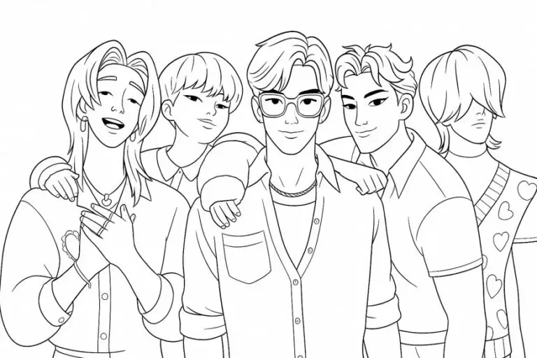 Kpop démonvadászok színező oldal – Ingyenesen nyomtatható rajz