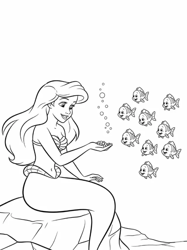 21+ Ariel Coloring Pages – Free Print or Color Online