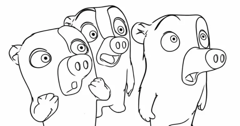 Coloring Page 7 Bears – Free Printable and Online Coloring