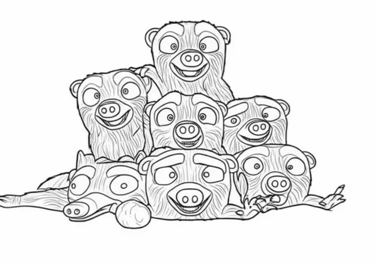 Coloring Page 7 Bears Free Printable And Online Coloring