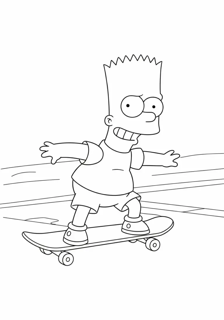 22+ Bart Simpson Kleurplaat – Gratis Printbare Tekening Voor Peuters