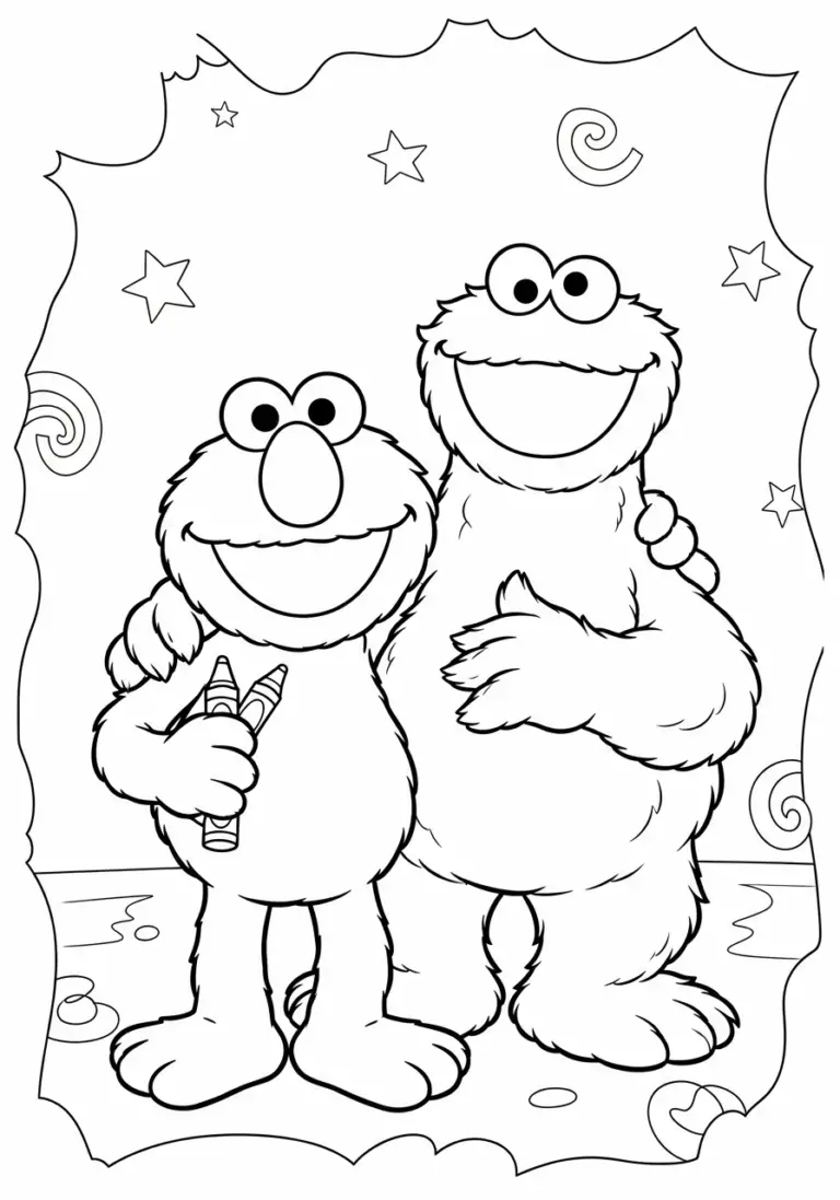 20+ Gratis Kleurplaat Elmo – Printbare En Online Tekening