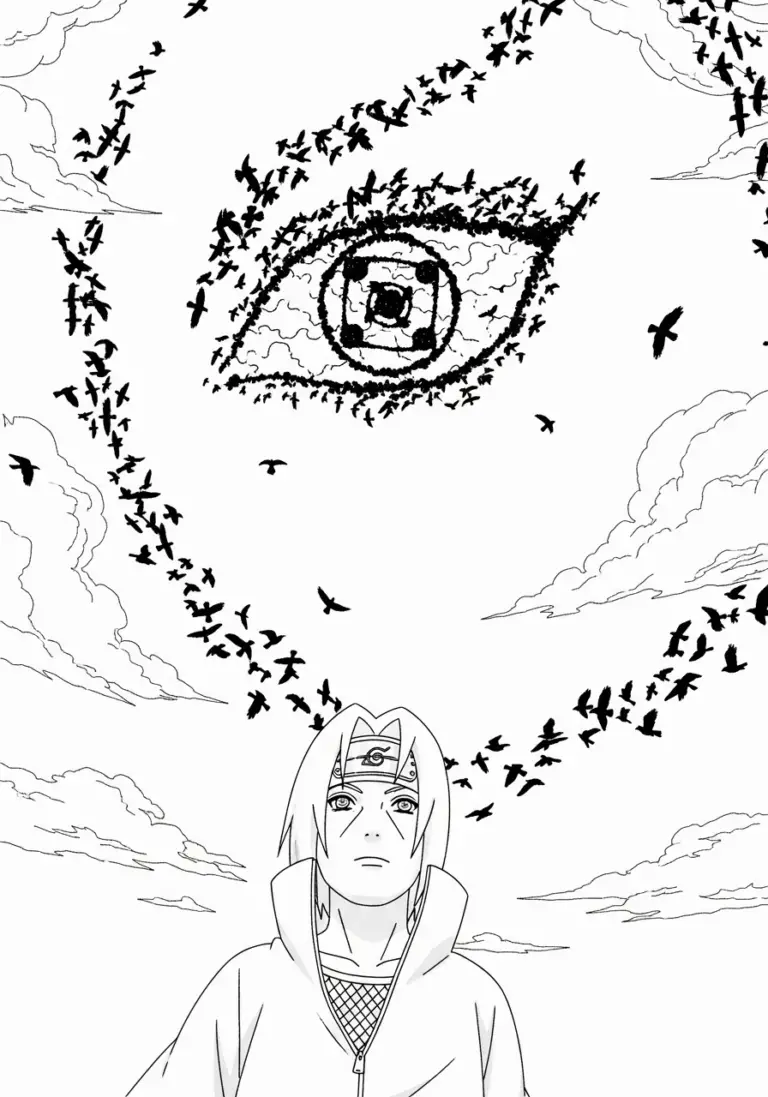 22+ Itachi Kleurplaat – Gratis Printbare Ninja-tekening Voor Kinderen