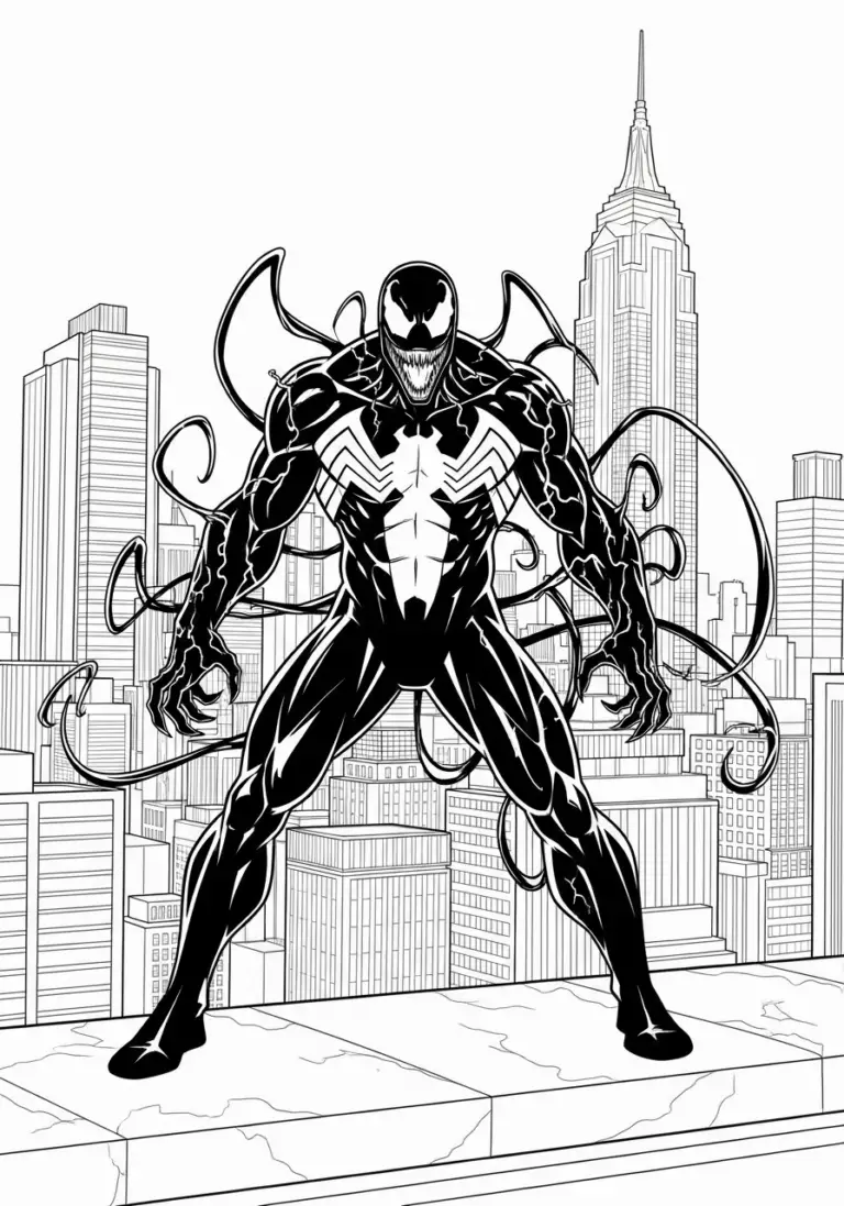 19+ Venom Kleurplaat - Gratis Printbare Marvel Tekening