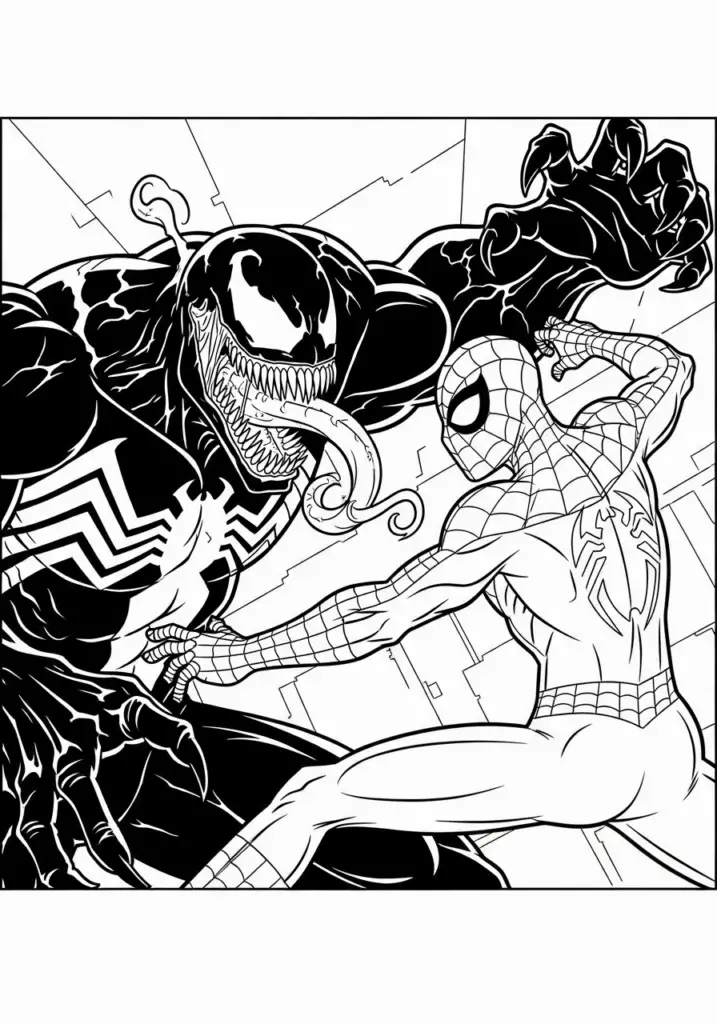 19+ Venom Kleurplaat - Gratis Printbare Marvel Tekening