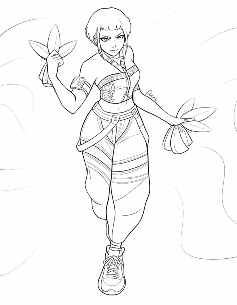 14+ KPop Demon Hunters Zoey Coloring Page – Free Print & Online