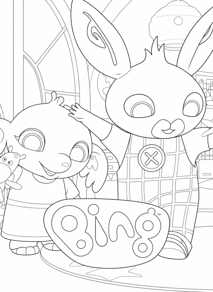 66+ Bing Coloring Pages For Kids | Free Printables