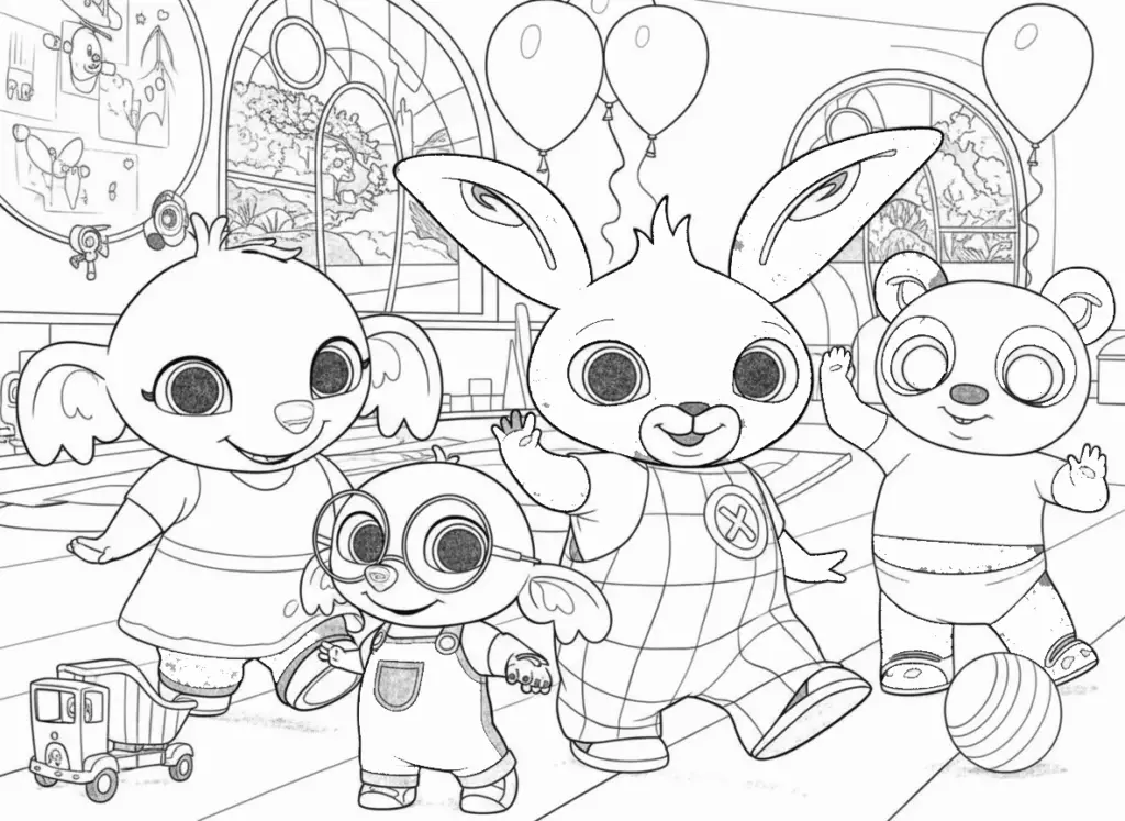 66+ Bing Coloring Pages For Kids | Free Printables