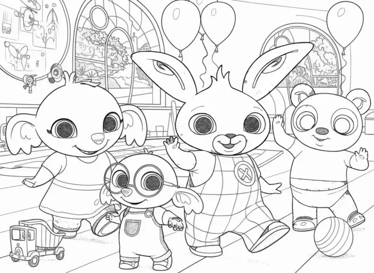 66+ Bing Coloring Pages For Kids | Free Printables