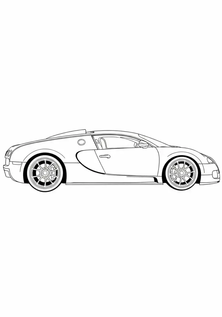 15+ omalovánek Bugatti – Zdarma k vytisknutí kresba auta