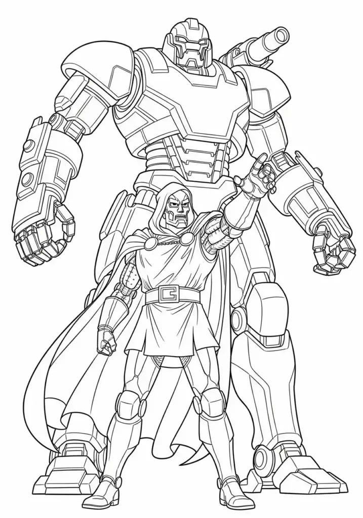 20+ Kleurplaat Doctor Doom – Gratis Stoere Tekening Kleuren