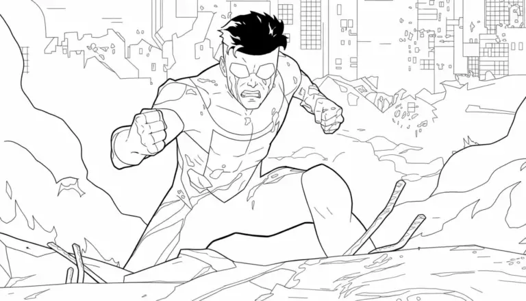 12+ Invincible Coloring Pages – Free Printable Superhero Drawing