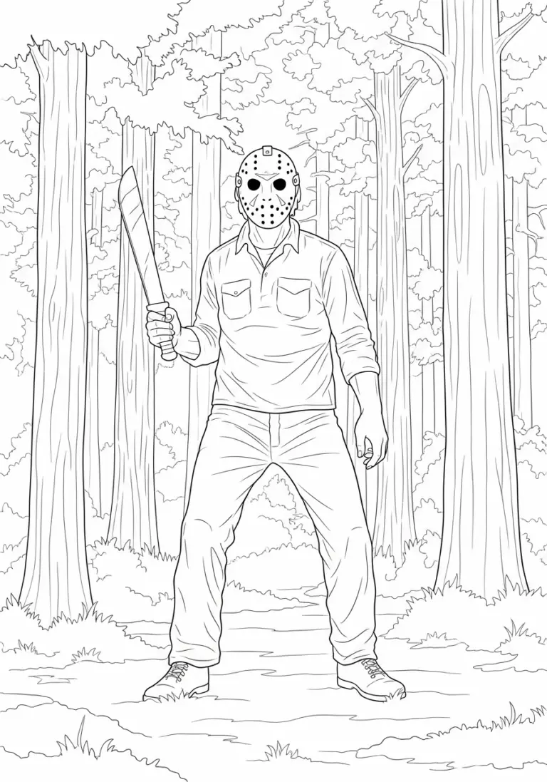 17+ Jason Voorhees Coloring Pages – Free Printable Drawing