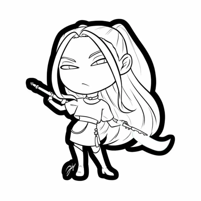KPop Demon Hunters Mira Coloring Page – Free Print