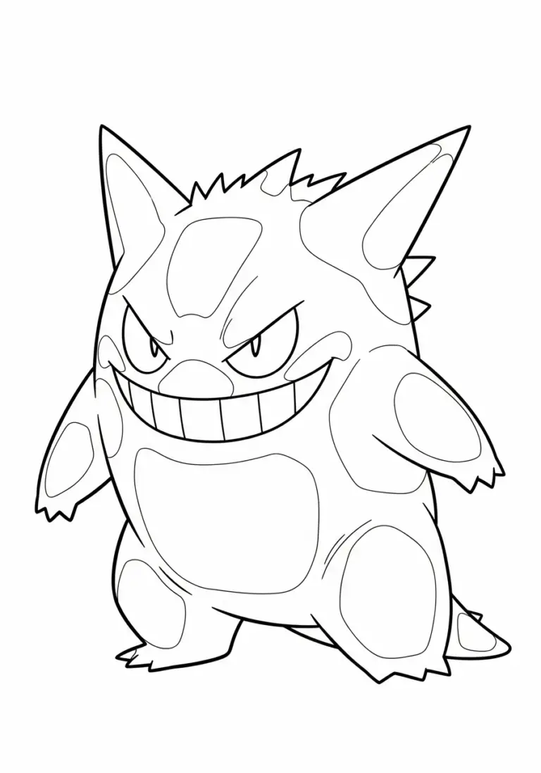 Página para colorear de Gengar (más de 21) – Dibujo de Pokémon ...