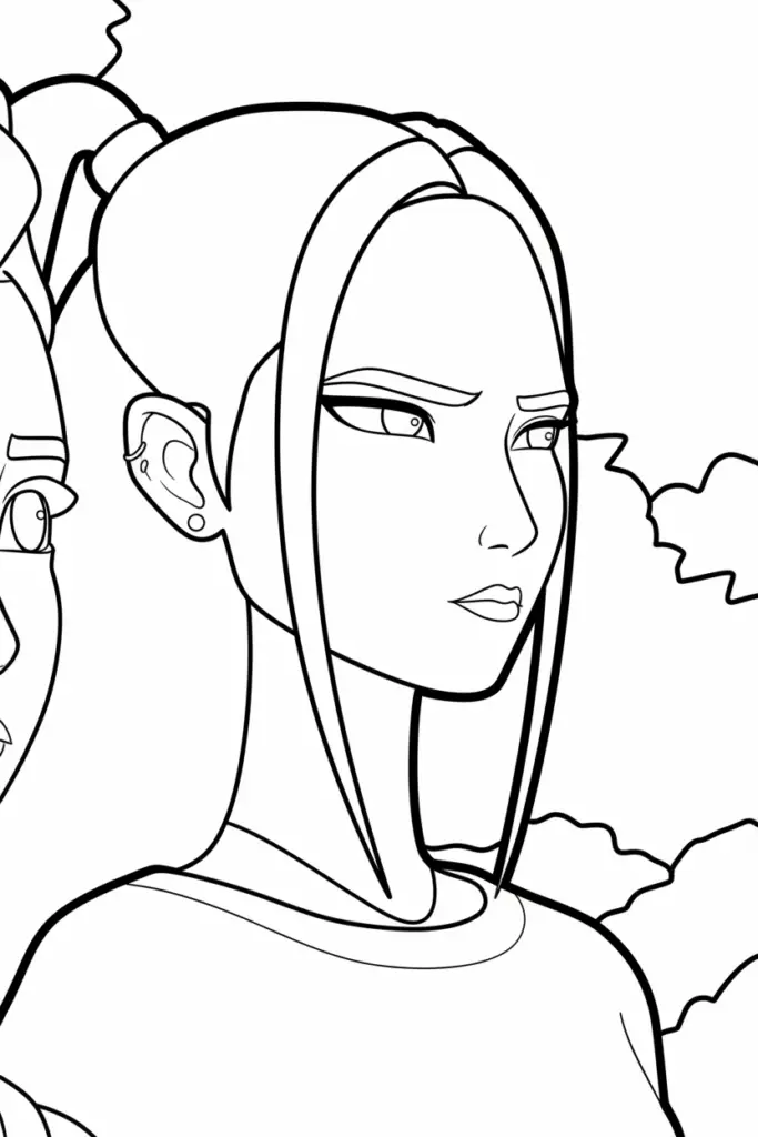 KPop Demon Hunters Mira Coloring Page – Free Print