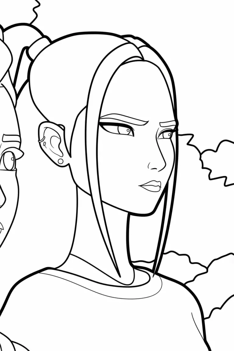KPop Demon Hunters Mira Coloring Page – Free Print