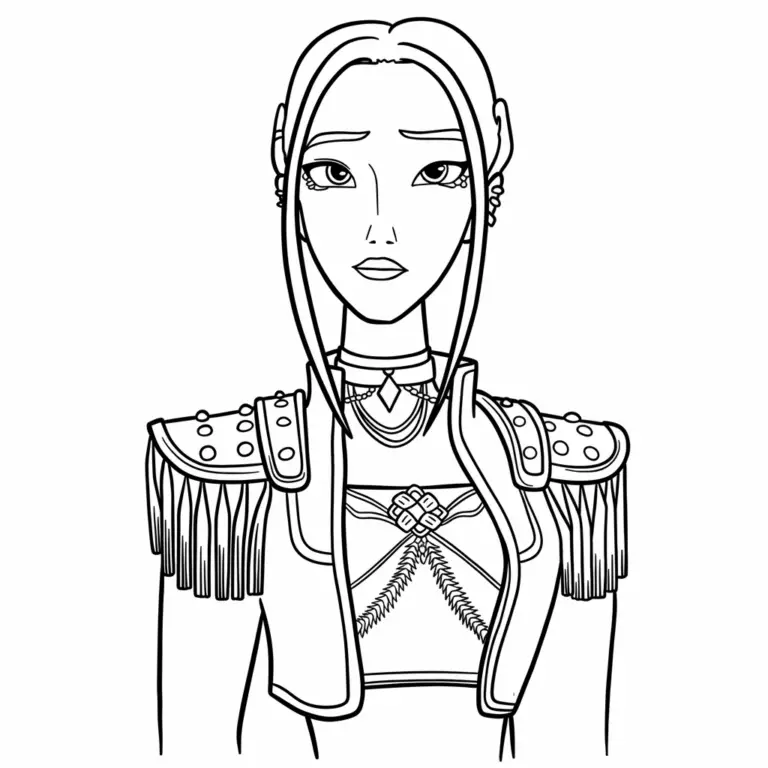 KPop Demon Hunters Mira Coloring Page – Free Print