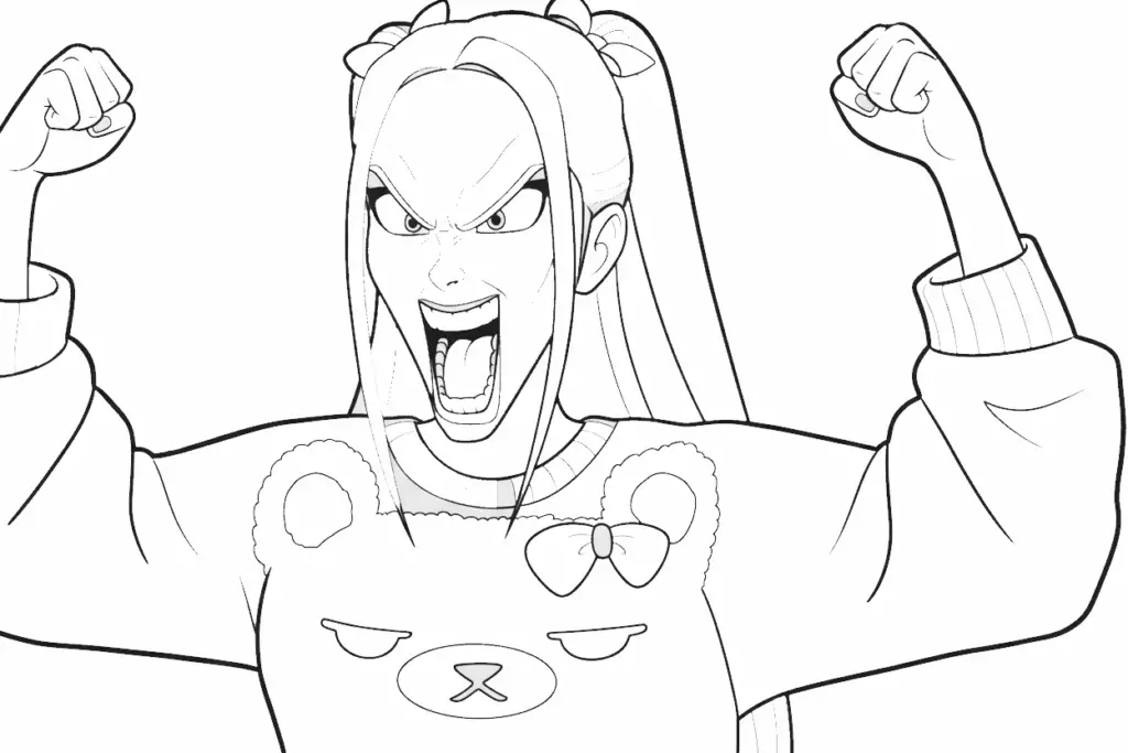 KPop Demon Hunters Mira Coloring Page – Free Print