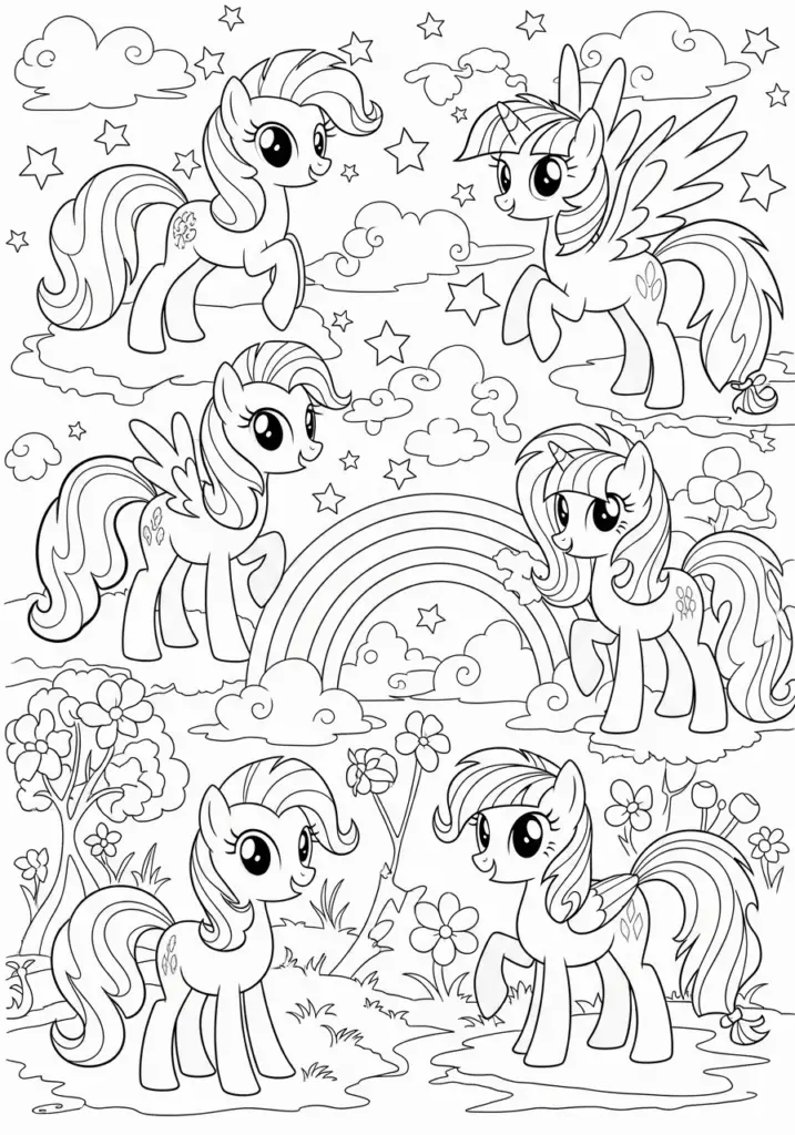 57 Mewarnai My little pony untuk anak-anak gratis
