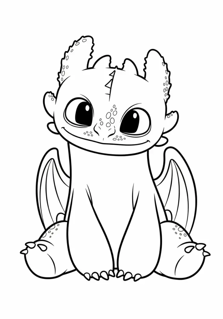 19+ Toothless Coloring Pages – Free Print and Color Online