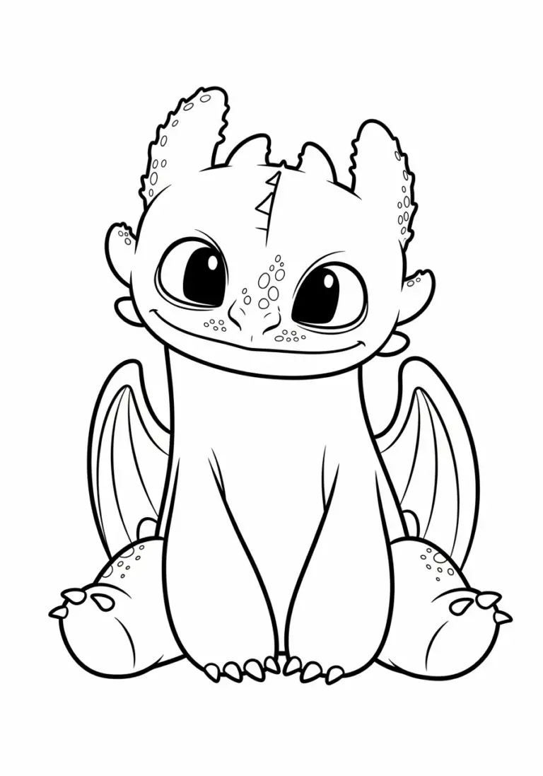 19+ Toothless Coloring Pages – Free Print and Color Online