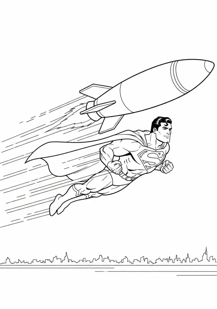 Más de 20 páginas para colorear de Superman: dibujos para colorear ...