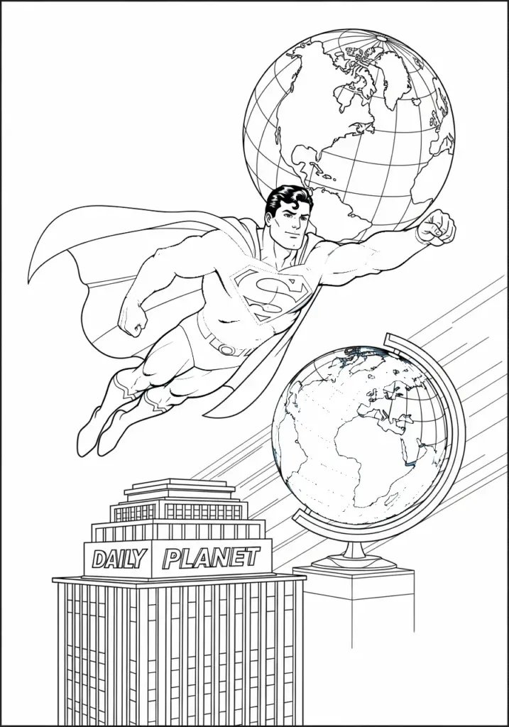 Más de 20 páginas para colorear de Superman: dibujos para colorear ...