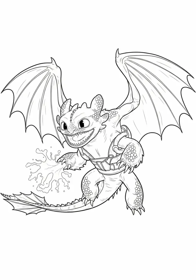 19+ Toothless Coloring Pages – Free Print and Color Online