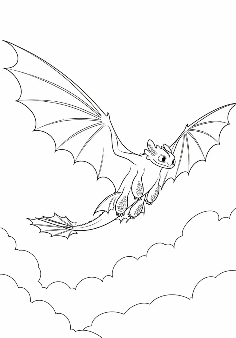 19+ Toothless Coloring Pages – Free Print and Color Online