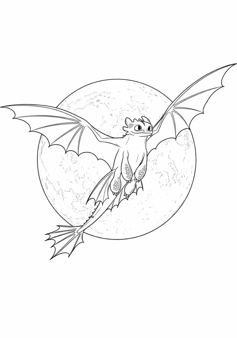 19+ Toothless Coloring Pages – Free Print and Color Online