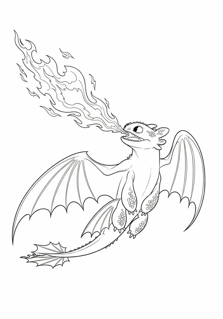 19+ Toothless Coloring Pages – Free Print and Color Online