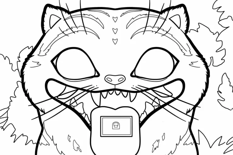 Kpop Demon Hunters Derpy Coloring Page – Free Printable Fun
