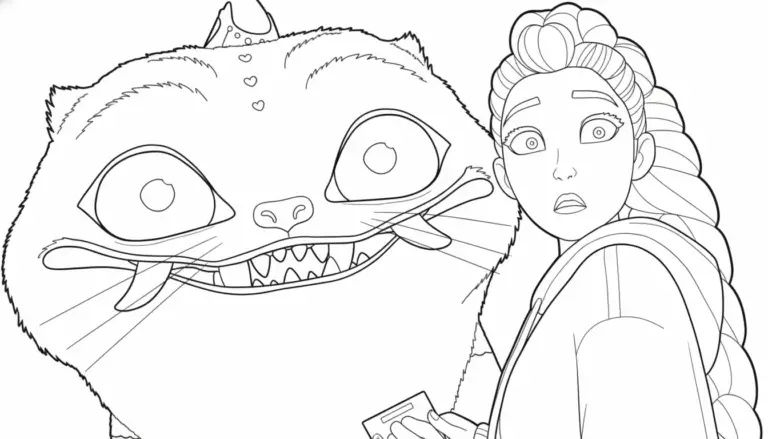 Kpop Demon Hunters Derpy Coloring Page – Free Printable Fun