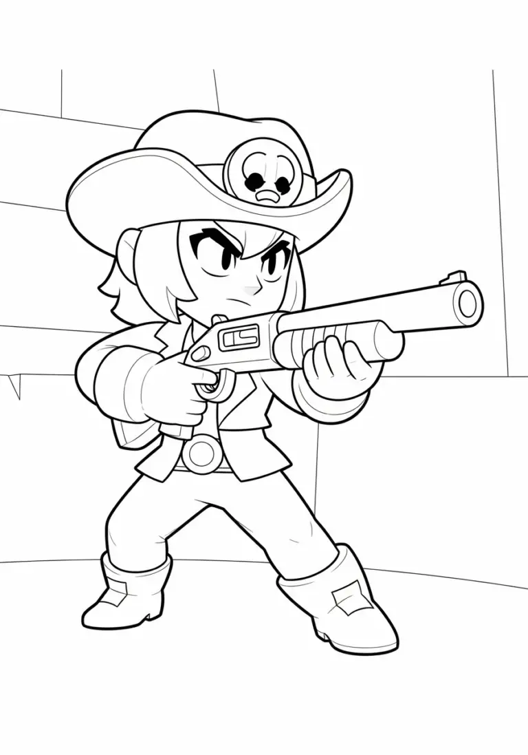 45 Brawl Stars målarbilder för barn utskrivbar PDF gratis